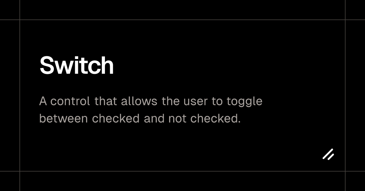 Switch - shadcn/ui