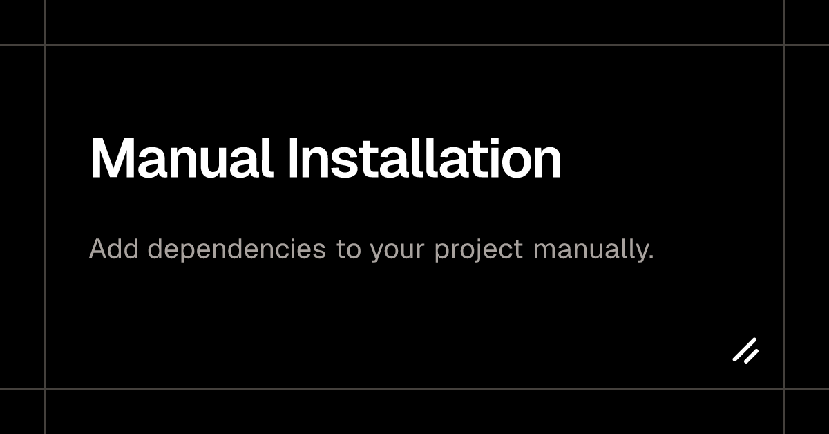 Manual Installation - shadcn/ui